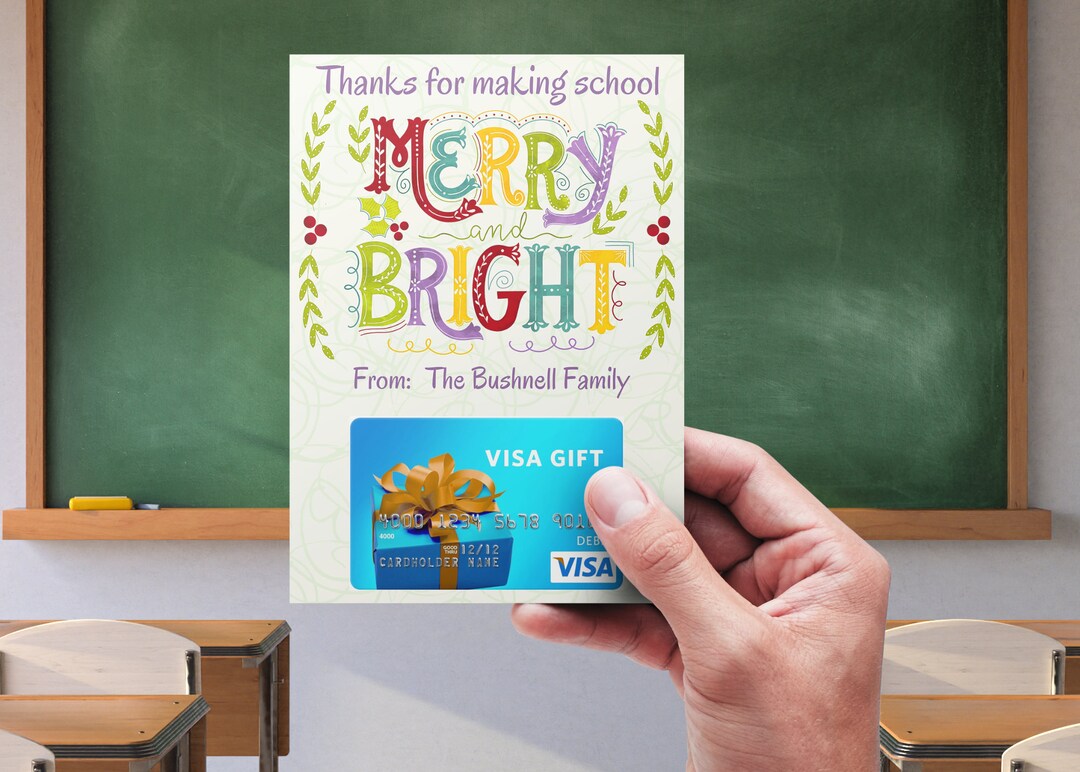 Teacher Christmas Printable Gift Card Holder, Smart Cookie, Holiday ...