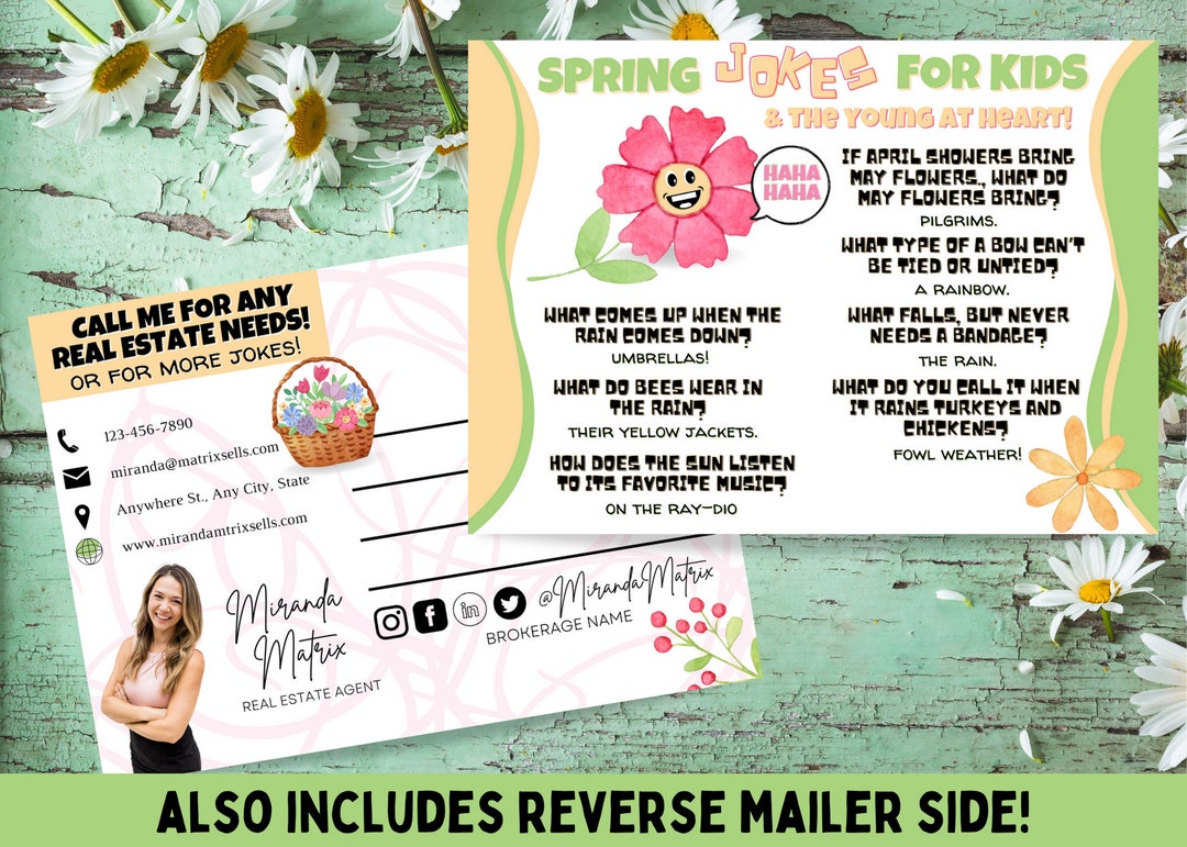 Spring Jokes Real Estate Postcard, Real Estate Pop by Postcard, Agent ...