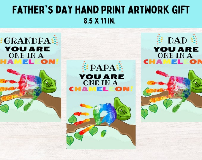 Father's Day Handprint Craft, Printable Father's Day Activity, DIY Gift ...