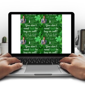 St Patricks Day, Shamrock Marketing Pop-by Tags, Realtor and Referrals ...