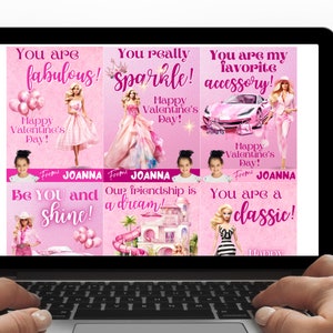 Pink Doll Valentine, Kids Valentines, Printable Valentines, Class ...