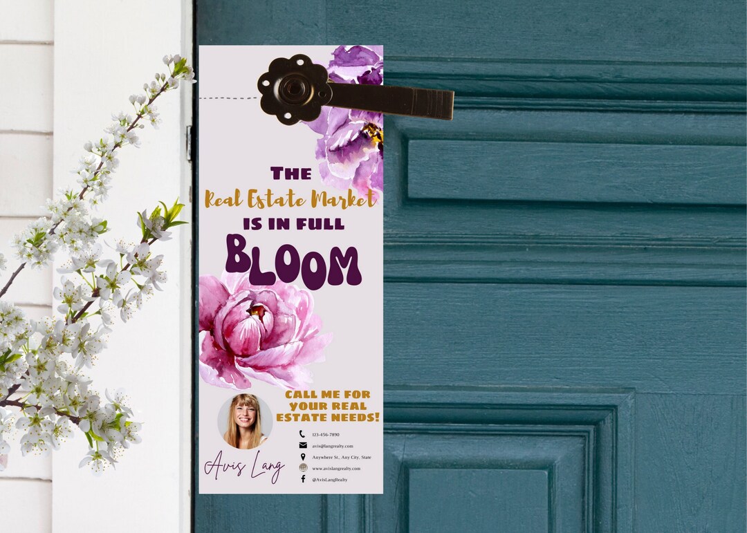 Summer Real Estate Marketing, Realtor Door Hanger, Door Hanger Template ...