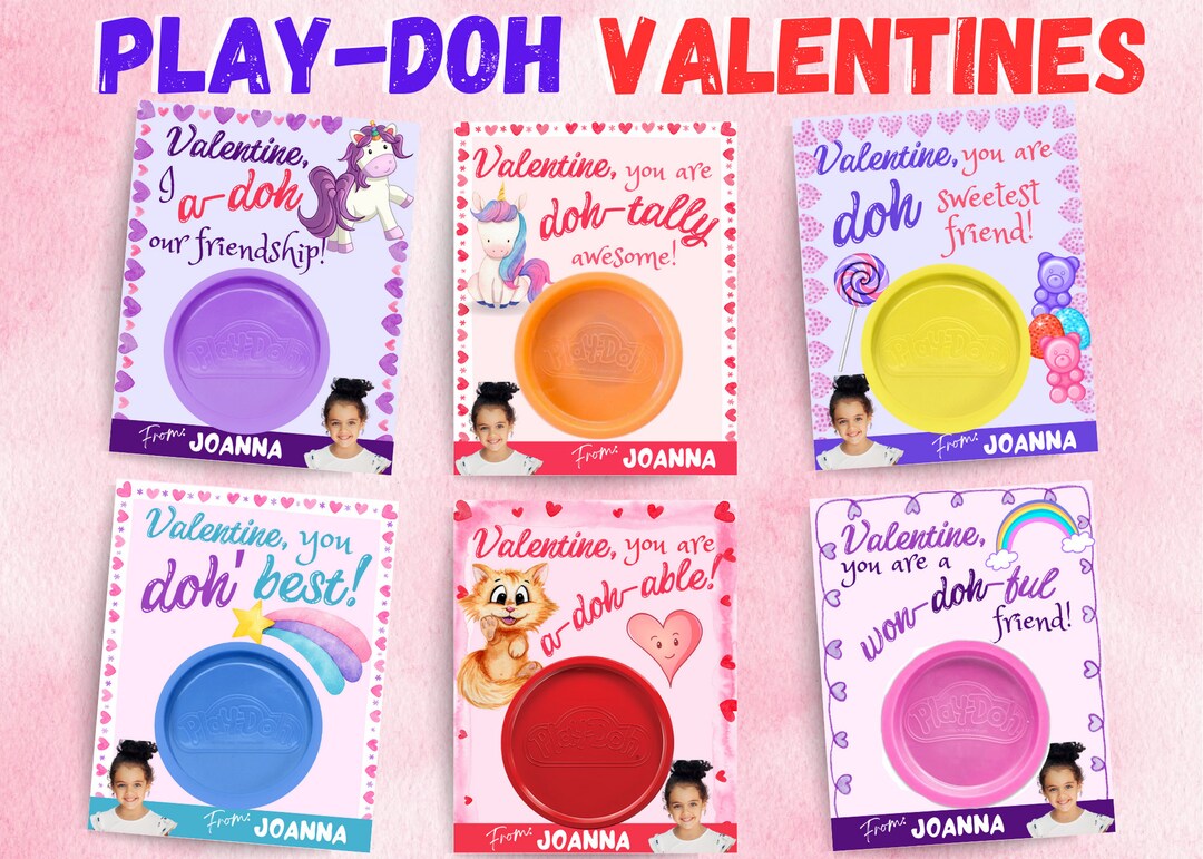 Play-doh Valentine Cards: Personalized Kids Valentines (printable) - Etsy