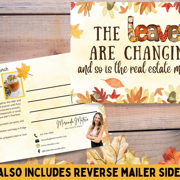 Fall Recipe Cards - Etsy