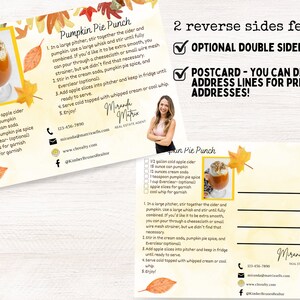 Fall Recipe Card, Real Estate Postcard, Canva Template, Real Estate ...