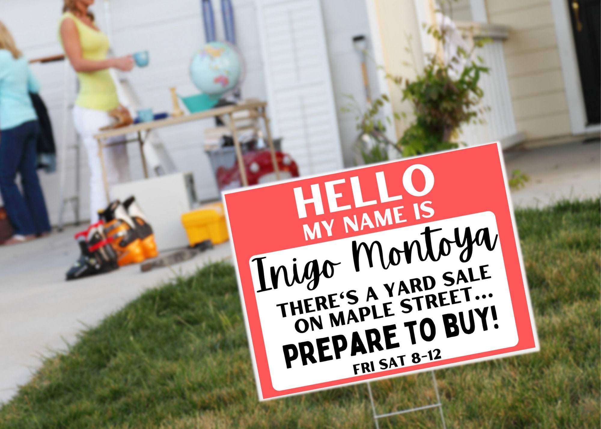 Inigo Montoya Princess Bride Garage Sale Sign Garage Sale - Etsy