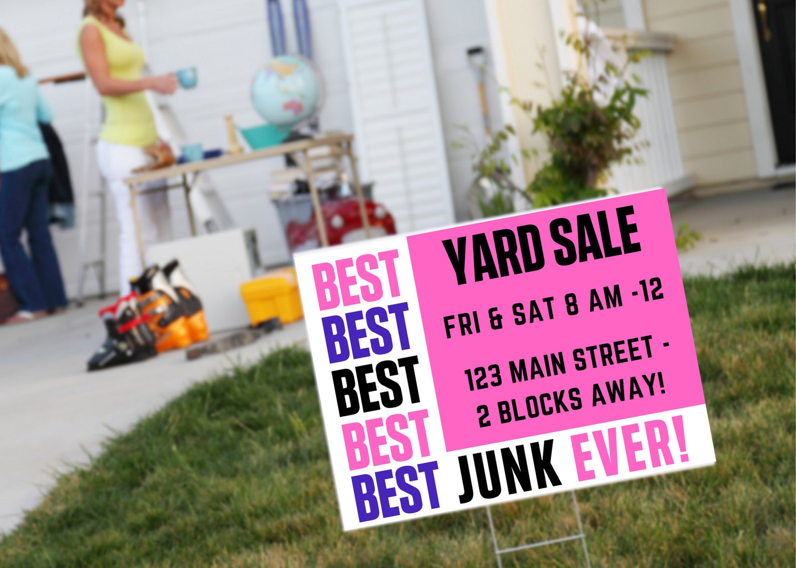 Best Junk Ever Yard Sale Sign Garage Sale Sign Yard Sale - Etsy