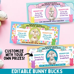 Easter Bunny Bucks Printables, Easter Play Money, Easter Egg Filler ...