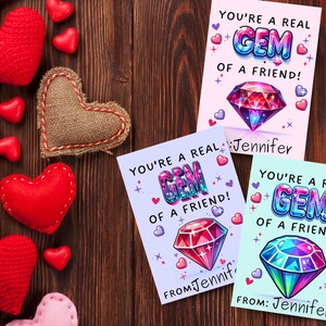 Ring Pop Valentine Card: Gem Treat Tag (printable) - Etsy