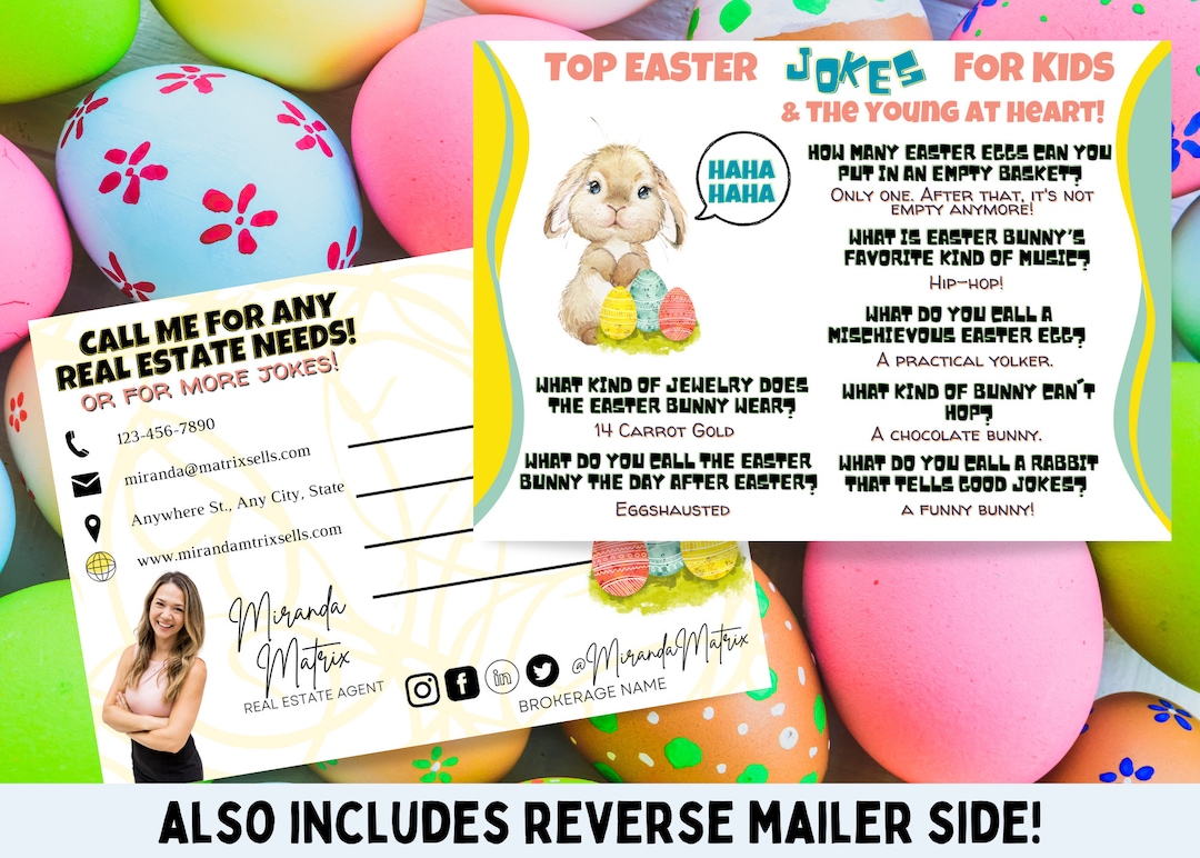 Easter Bunny, April Jokes Real Estate Postcard, Real Estate Pop by ...
