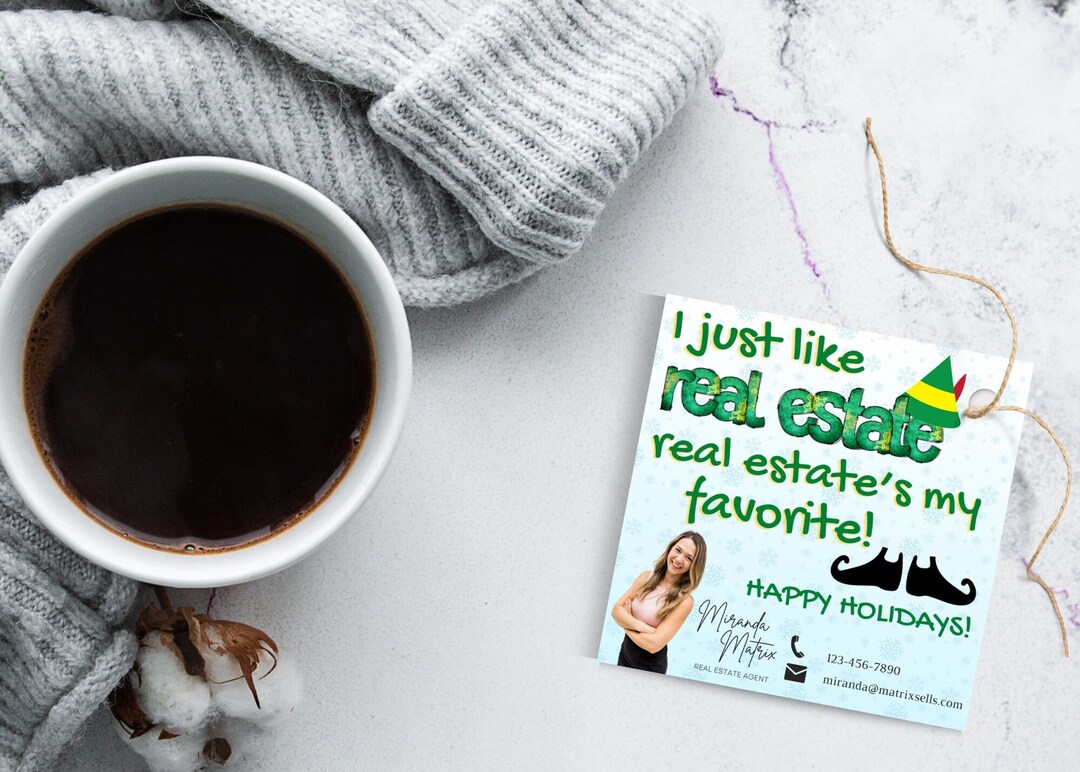 Christmas Elf Real Estate Marketing Pop-by Tags, Realtor and Referrals ...