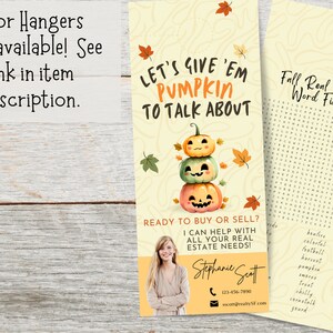 Fall Real Estate Postcard: Pumpkin Design Canva Template (digital ...