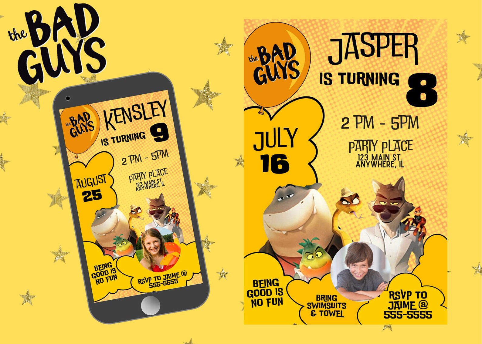 Editable Birthday Invitation Canva Printable Birthday Party - Etsy