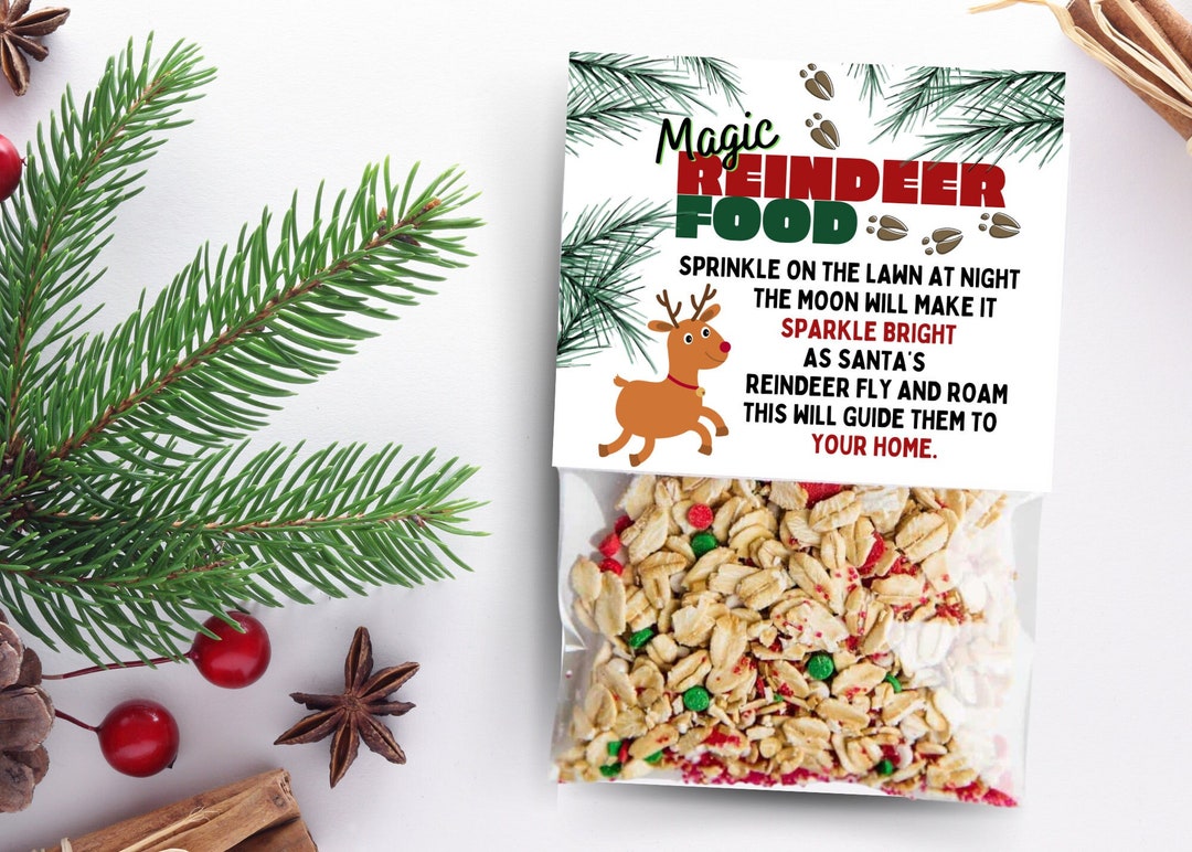 Magic Reindeer Food Tags, Christmas Eve Tag, Christmas Traditions ...