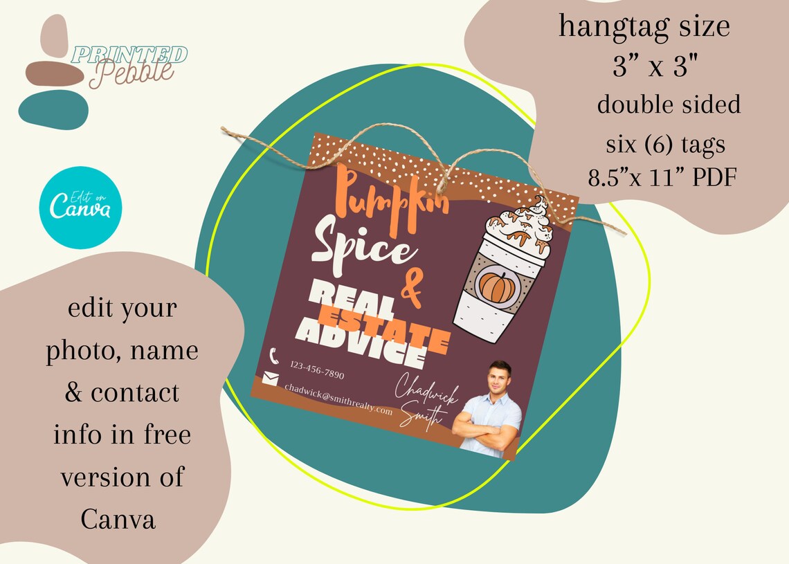 Printable Marketing Tags Realtor Pop by Tag Client - Etsy