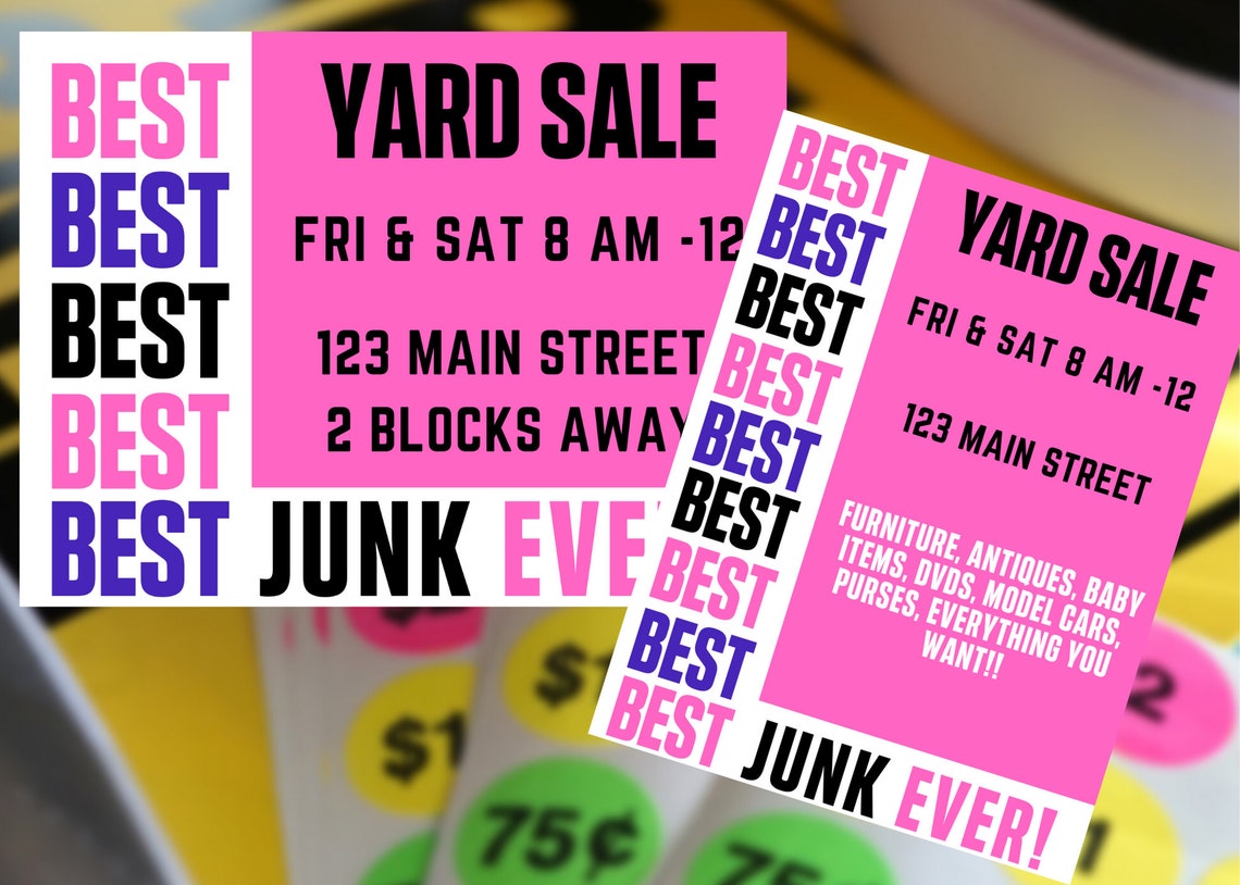 Best Junk Ever Yard Sale Sign Garage Sale Sign Yard Sale - Etsy