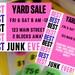 Best Junk Ever Yard Sale Sign, Garage Sale Sign, Yard Sale Flyer, Yard ...