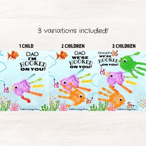 Father's Day Fish Handprint Art, Handprint Craft, Gift for Dad ...