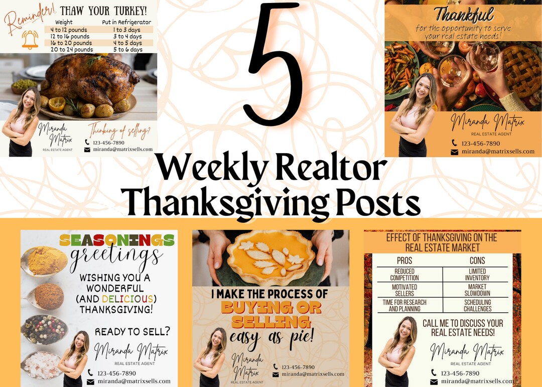 November Realtor Marketing, Realtor Facebook Instagram, Real Estate ...