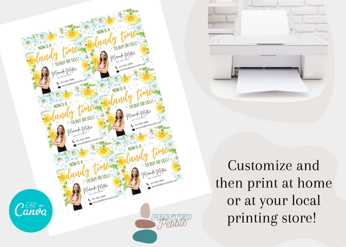 Realtor Marketing Tags: Spring/summer Pop-by, Editable Canva (digital ...