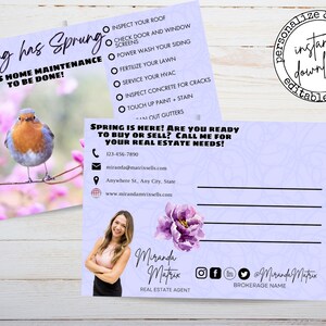 Spring Real Estate Postcard, Canva Template, Real Estate Marketing ...