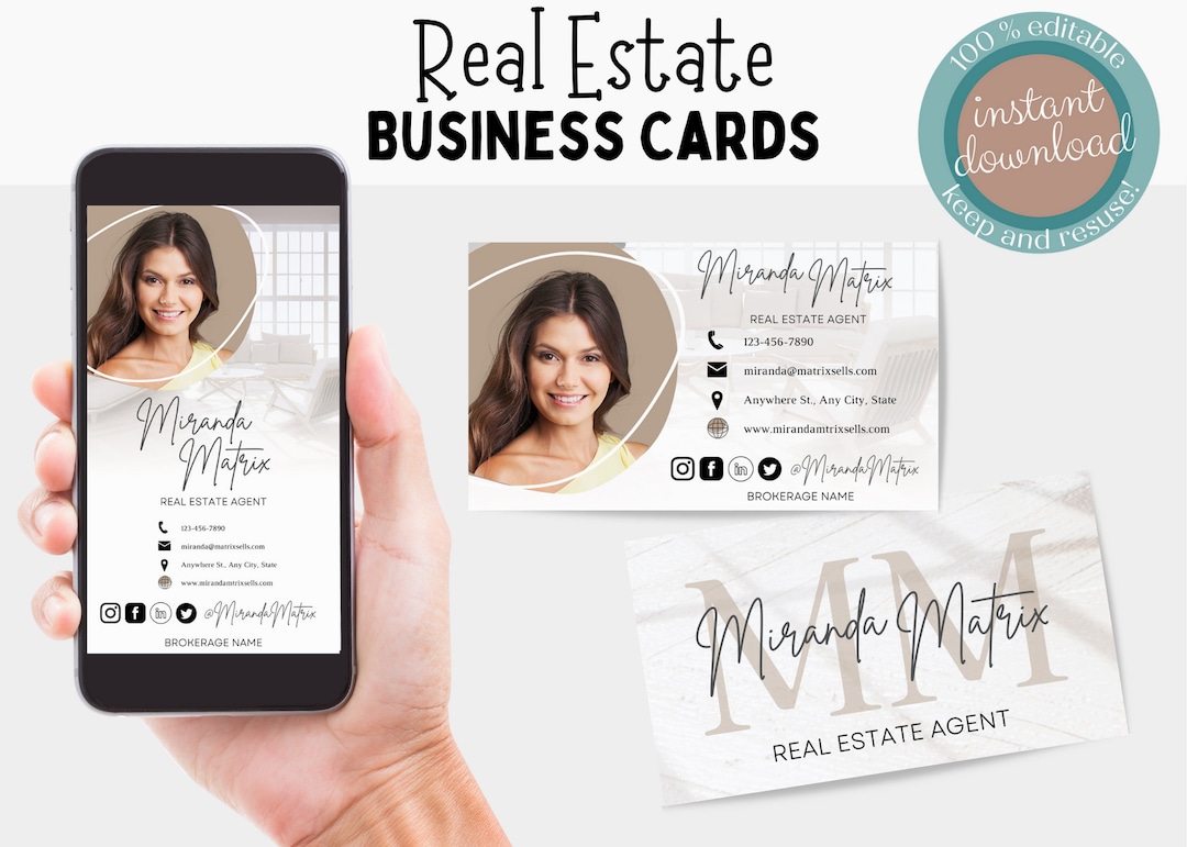 Digital Business Card, Real Estate Marketing, Real Estate Business Card ...