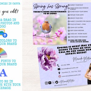 Spring Real Estate Postcard, Canva Template, Real Estate Marketing ...