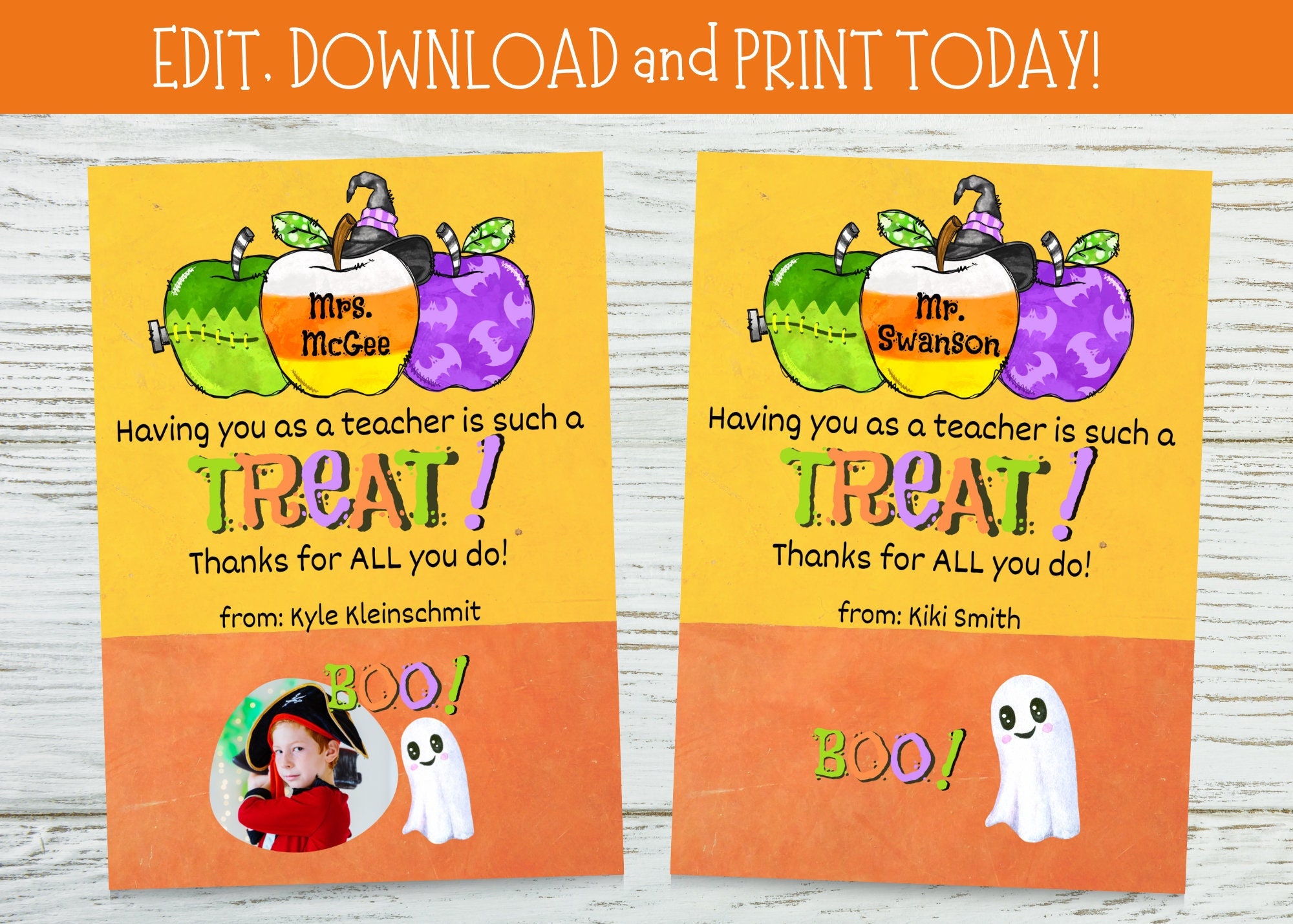 Halloween Teacher Thank You Halloween Gift Gift Card Holder - Etsy
