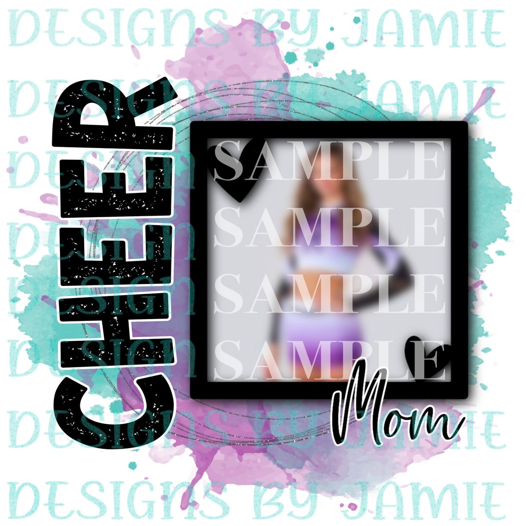 Cheer Mom Sublimation Png Download Photo Insert - Etsy