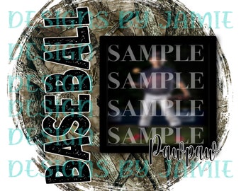 Baseball Mom Photo Insert Sublimation PNG Download - Etsy