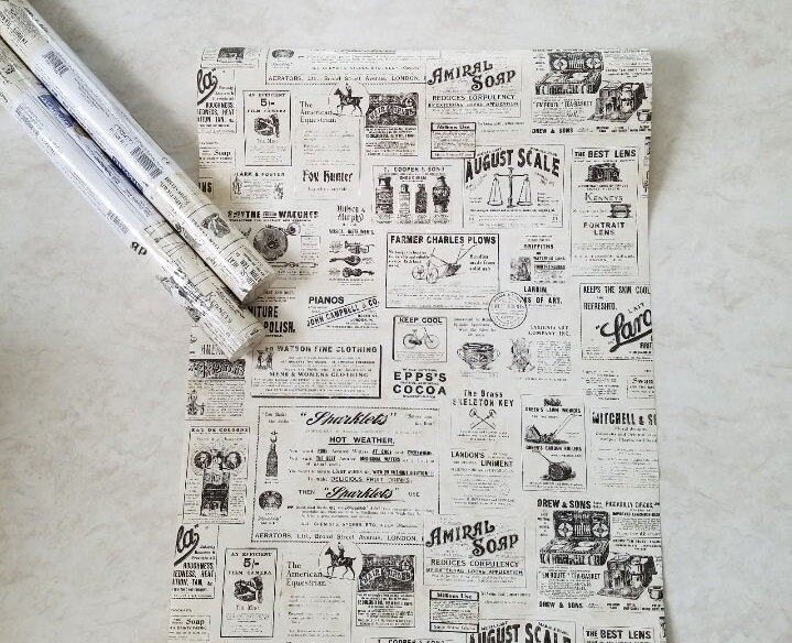 Wallpaper Newspaper Vintage Ads / Farmhouse / Country / Antique - Etsy