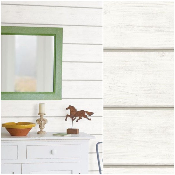 Shiplap Wallpaper - Etsy