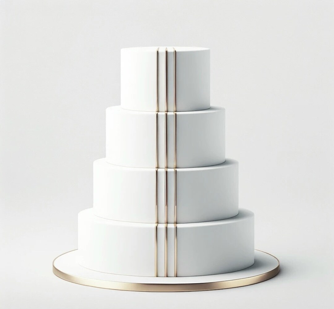 4 Tier White Classic Cake With Pearl. Display Fake Cake. Fauxe Cake ...