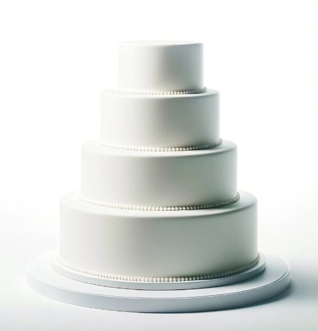 4 Tier White Classic Cake. Display Fake Cake. Fauxe Cake. Imitation ...