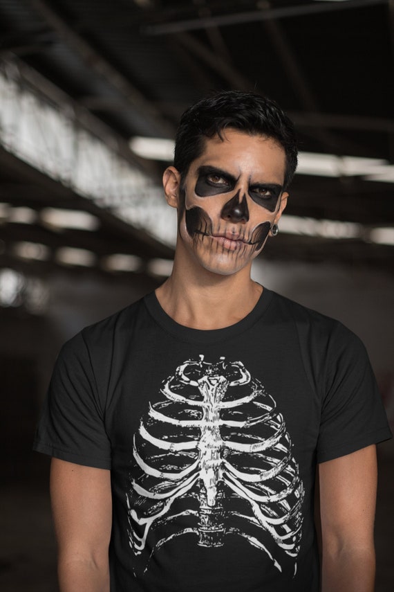 Skeleton Shirt Skeleton Rib Cage T-shirt Halloween Party | Etsy