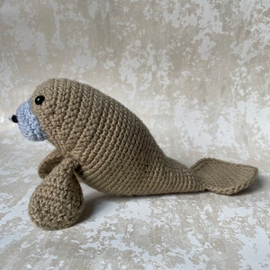 Adorable Crochet Manatee Pattern - Easy DIY PDF Ocean Animal Amigurumi ...