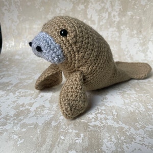 Adorable Crochet Manatee Pattern - Easy DIY PDF Ocean Animal Amigurumi ...