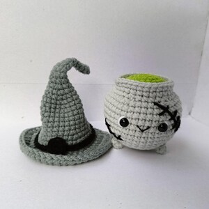 Cauldron Crochet Pattern, Halloween Cute Cauldron DIY, Spooky Amigurumi ...
