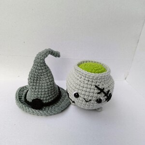 Cauldron Crochet Pattern, Halloween Cute Cauldron DIY, Spooky Amigurumi ...