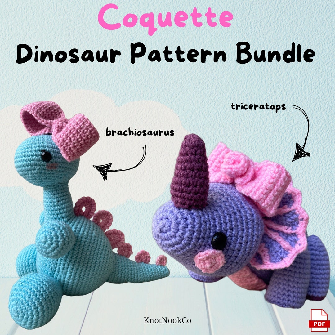 Dinosaurs Crochet Pattern Bundle - Amigurumi PDF Instant Download ...