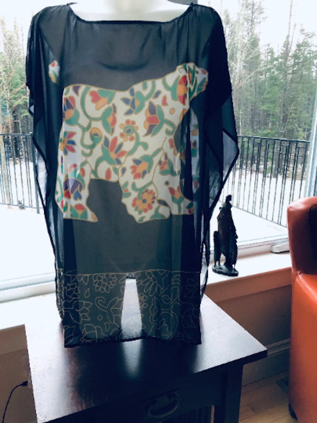 Native Spring Bear Poncho Blouse by Dawn Oman Indigenous First Nations ...