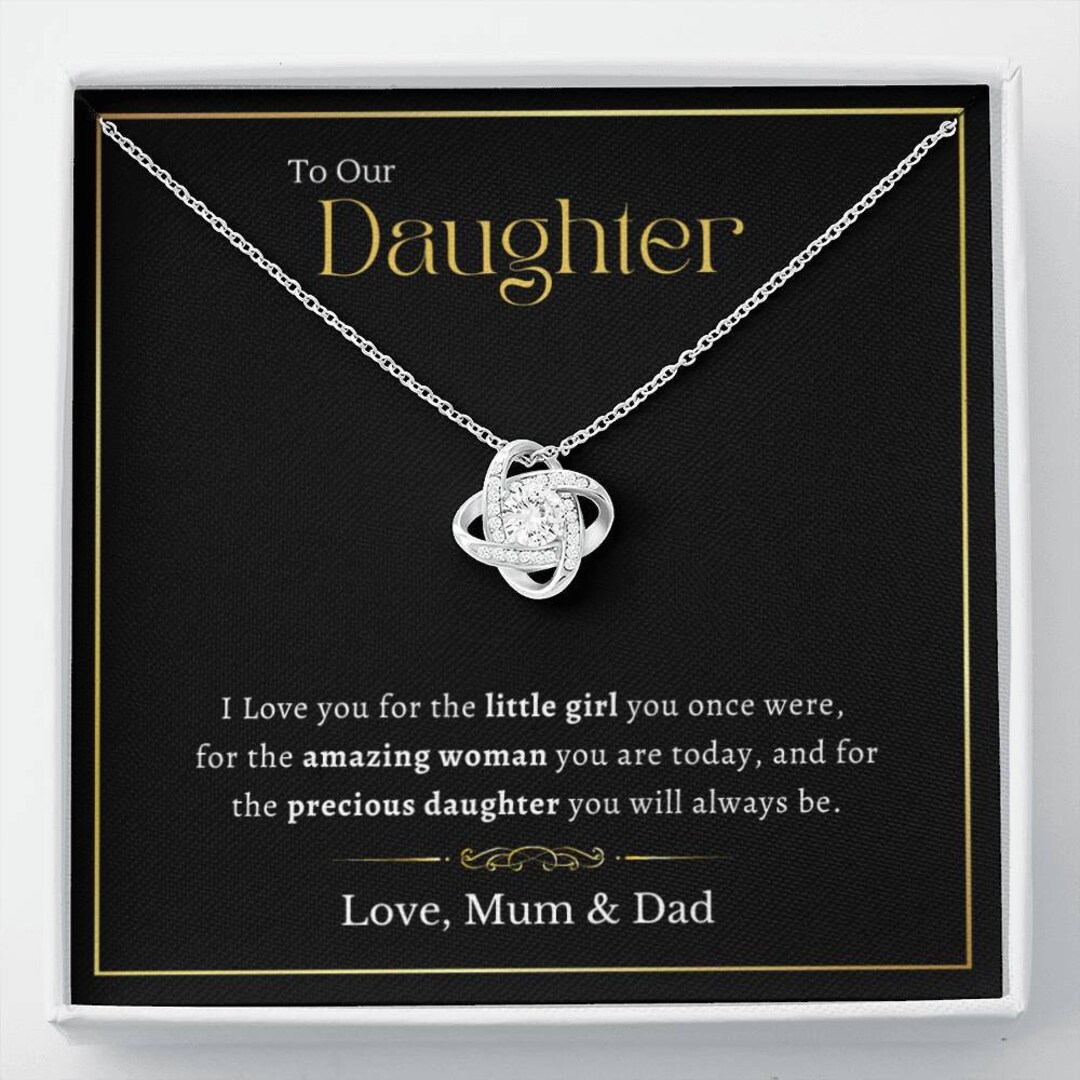To My Daughter Necklace From Mum, Dad, Our Daughter Necklace Gift From ...
