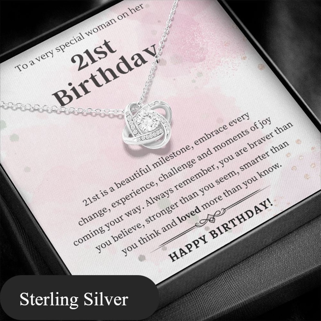 21st Birthday Gift for Her 21st Necklace Gift Girl 21st Gift Idea 21 ...