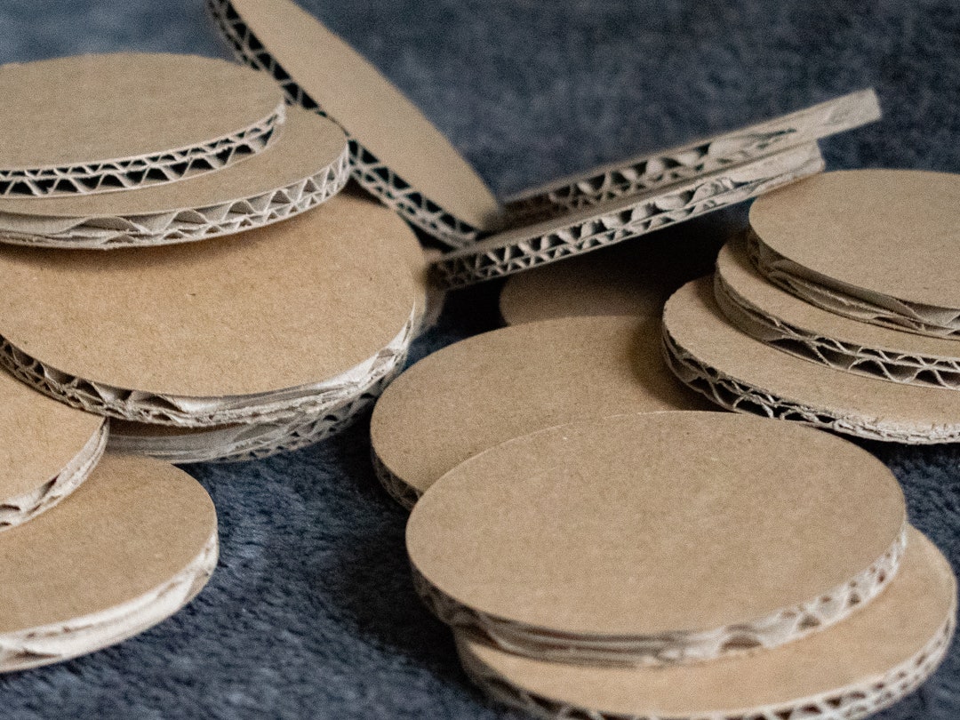 Double Corrugated Cardboard Circles per 15 Pcs. - Etsy