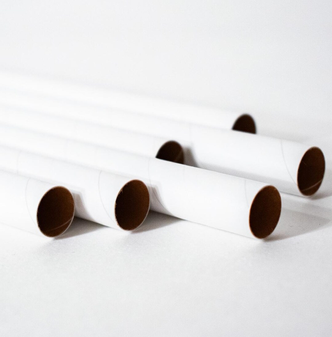 Tiny White Cardboard Tube OD: 18mm X L460mm, Dollhouse DIY, Small Paper ...