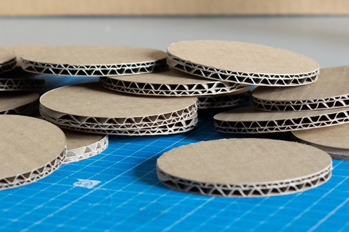 Double Corrugated Cardboard Circles per 15 Pcs. - Etsy