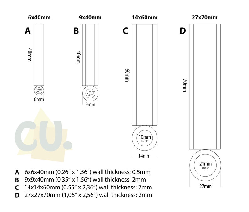 Mini Heavy Duty Cardboard Tubes in 4 Sizes, Tiny Cylinder - Etsy Australia