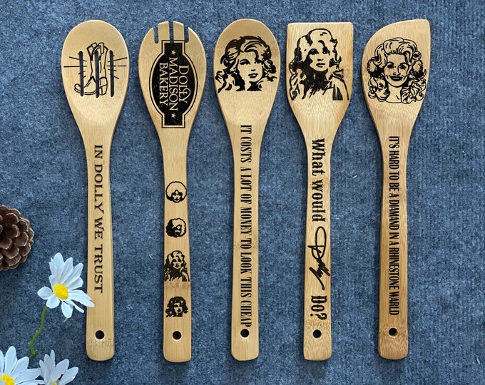 Dolly Parton Burned Spoons, Dolly Parton Gifts, Engraved Wooden Spoon ...