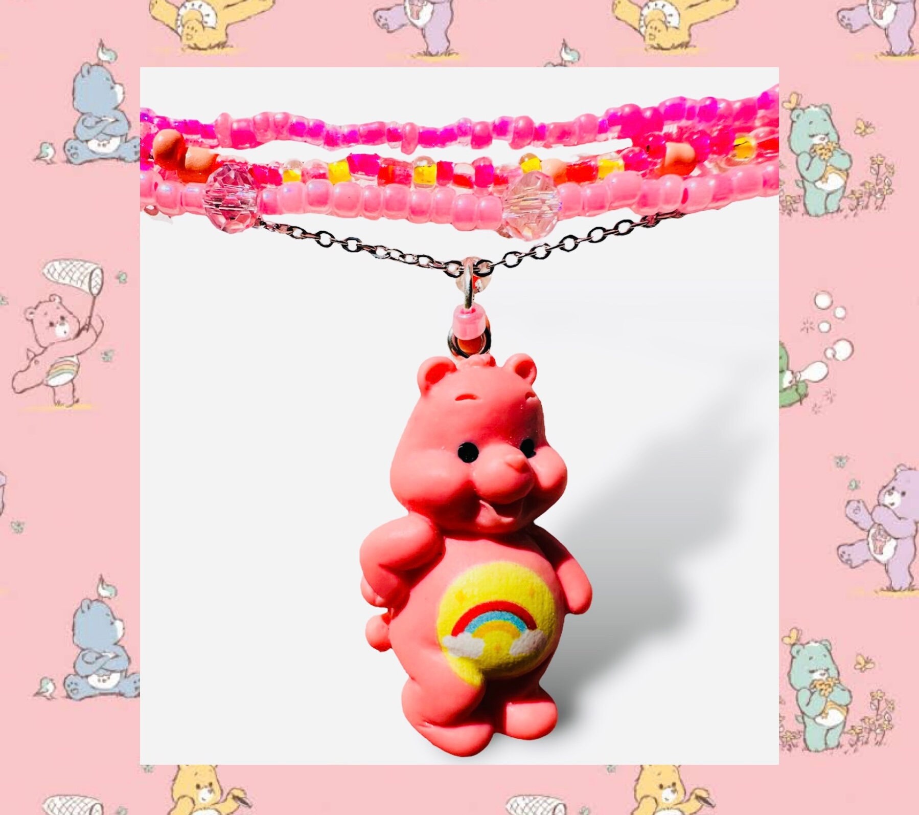Whimsical Care Bear Charm Necklace - Etsy