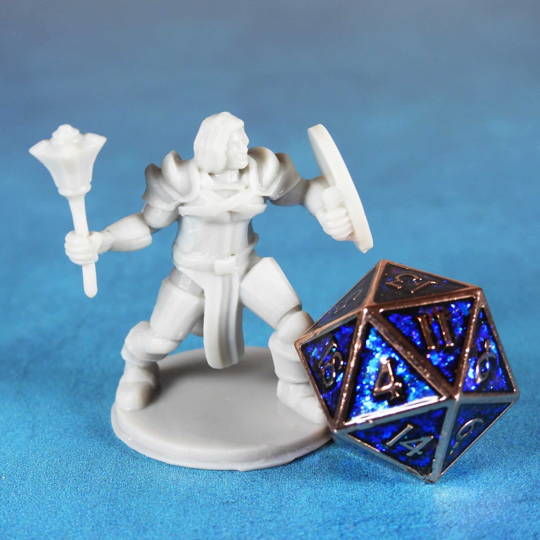 3D Printed Miniature: Water Genasi Male Cleric, Tabletop RPG, Highly ...